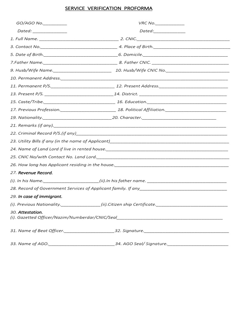 SERVICE Verification Profarma-1 | PDF