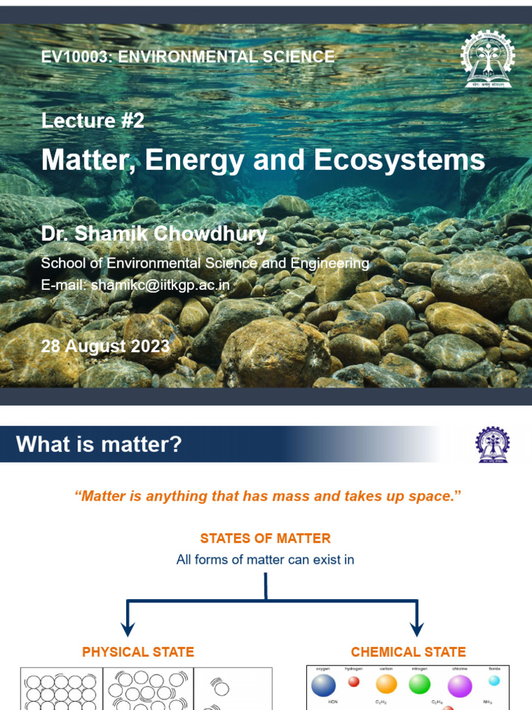 Lecture 2 - Matter, Energy & Ecosystems | PDF | Ecosystem | Food Web