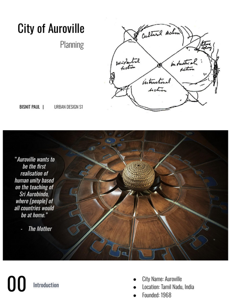 Auroville: Visionary Urban Planning Guide | PDF | Auroville | Urban Design