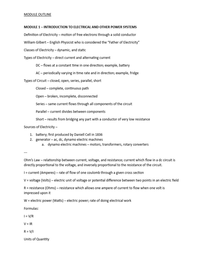 REVIEWER | PDF | Electrical Wiring | Electricity