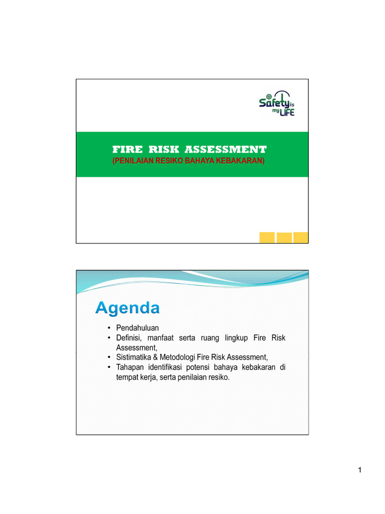 3-Penak Resiko Kebakaran-Fire Risk Assessment | PDF