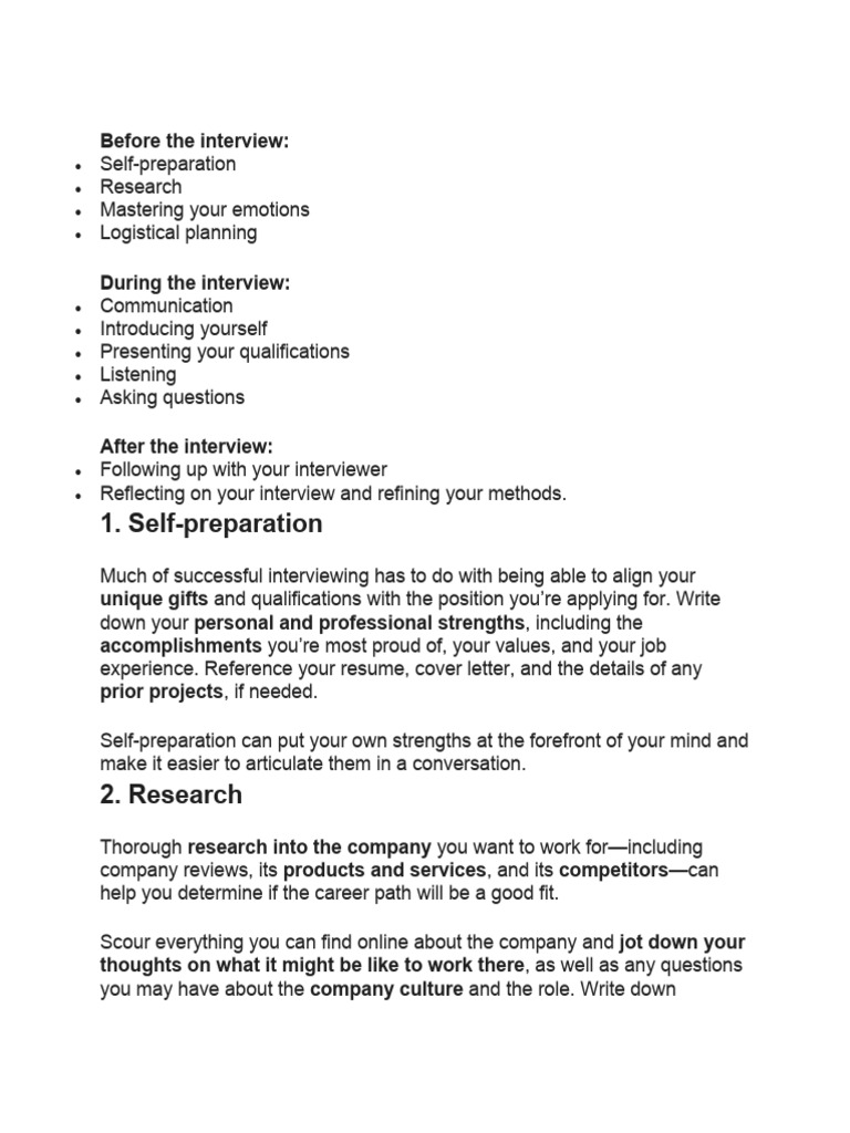 Interview Skills Pdf Communication Breathing