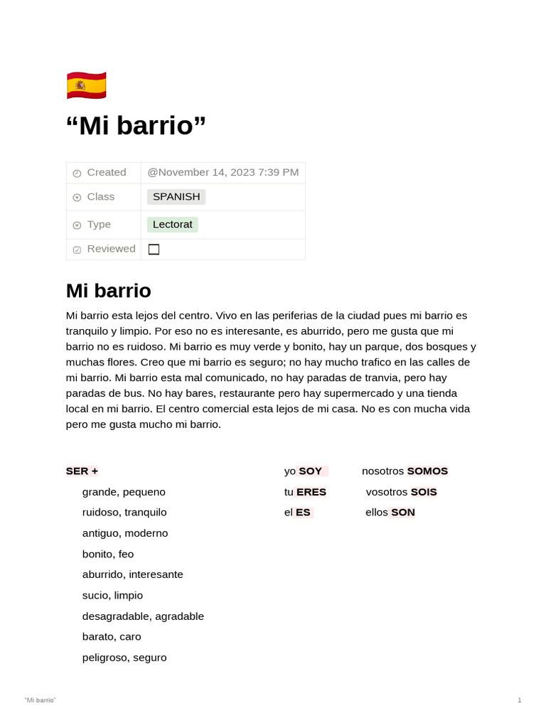 Mi Barrio | PDF