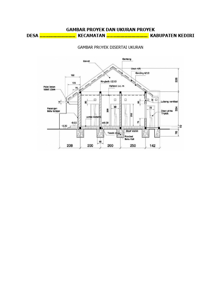 Gambar Proyek Dan Ukuran Proyek | PDF