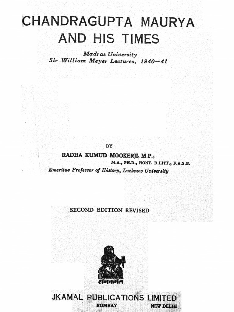 Chandragupta Maurya and His Times (Radha Kumud Mookerji) (Z-Library) | PDF
