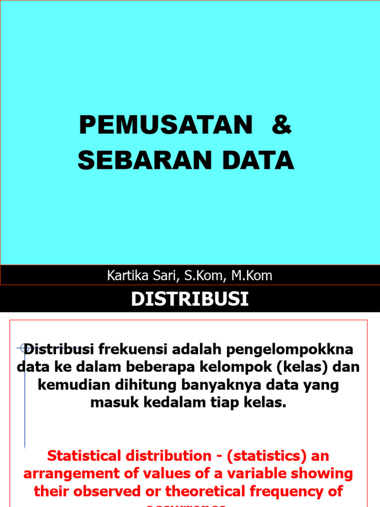 Panduan Distribusi Frekuensi Data | PDF