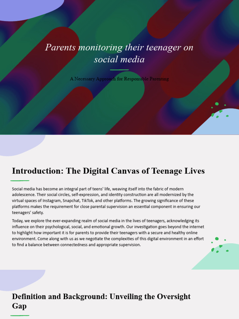 Parents Monitoring Their Teenager On Social Media | PDF | Adolescence ...