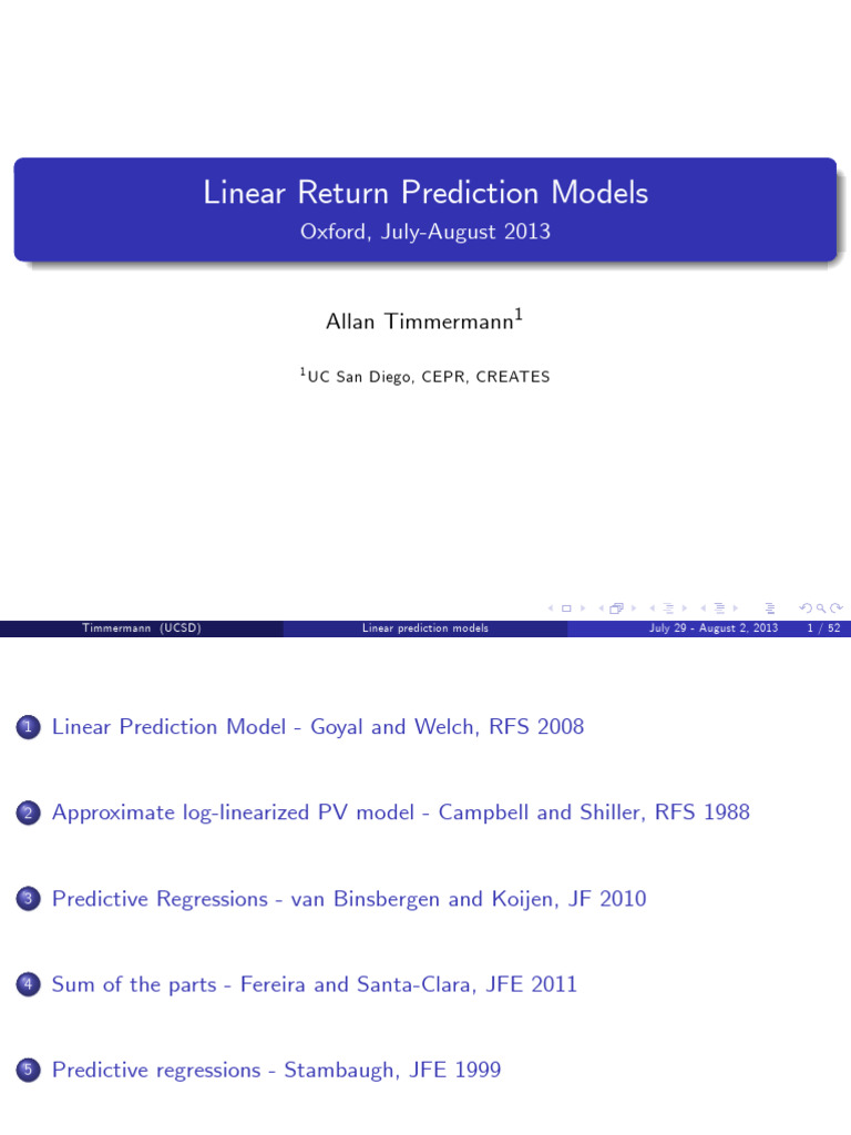 Linear Prediction Slides Sofie | Download Free PDF | Prediction | Applied Mathematics