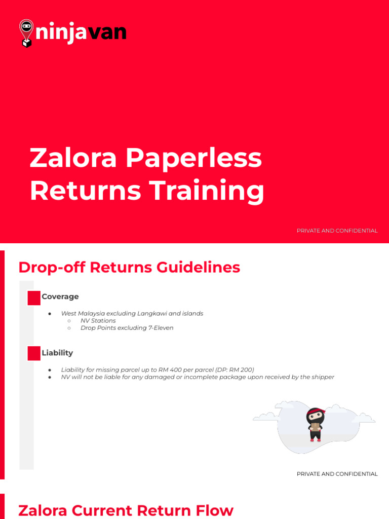 Zalora Paperless Returns Training | PDF | Barcode | Computing