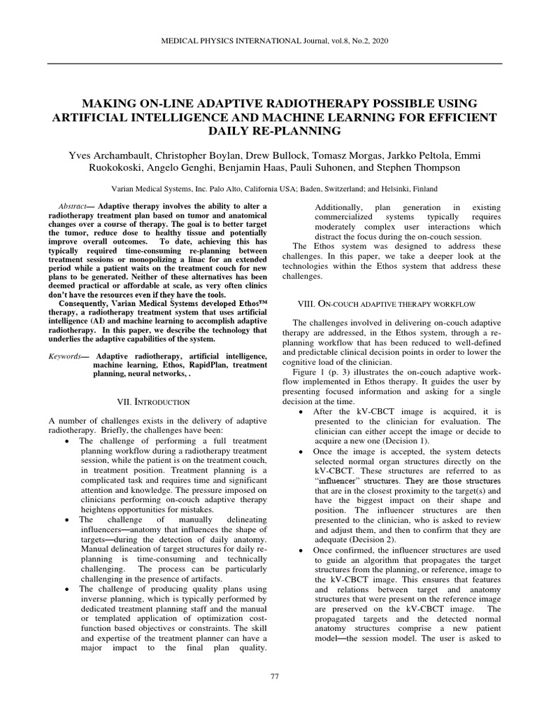 Making On-Line Adaptive Radiotherapy Possible Using Artificial ...