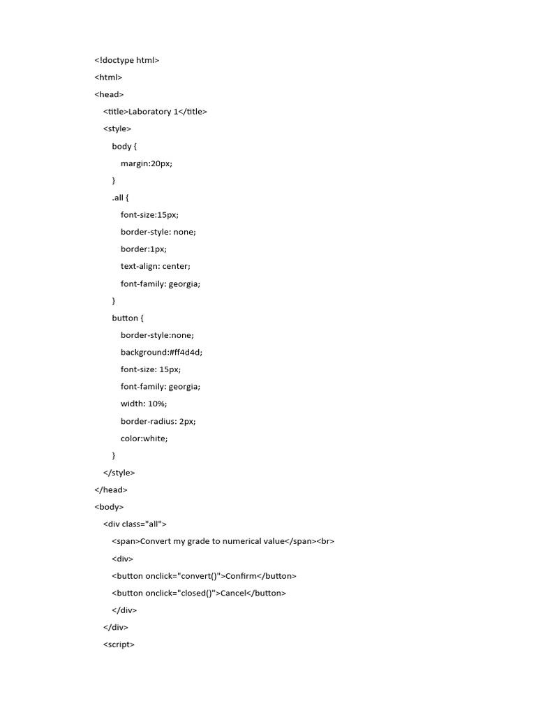 JS Laboratory 1 | PDF