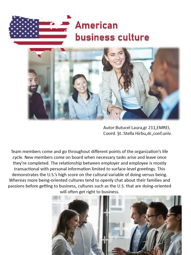 American Business Culture | PDF | Human Communication | Behavioural ...