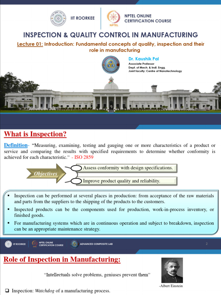 Inspection and Quality Control in Manufacturing | PDF | Sampling ...