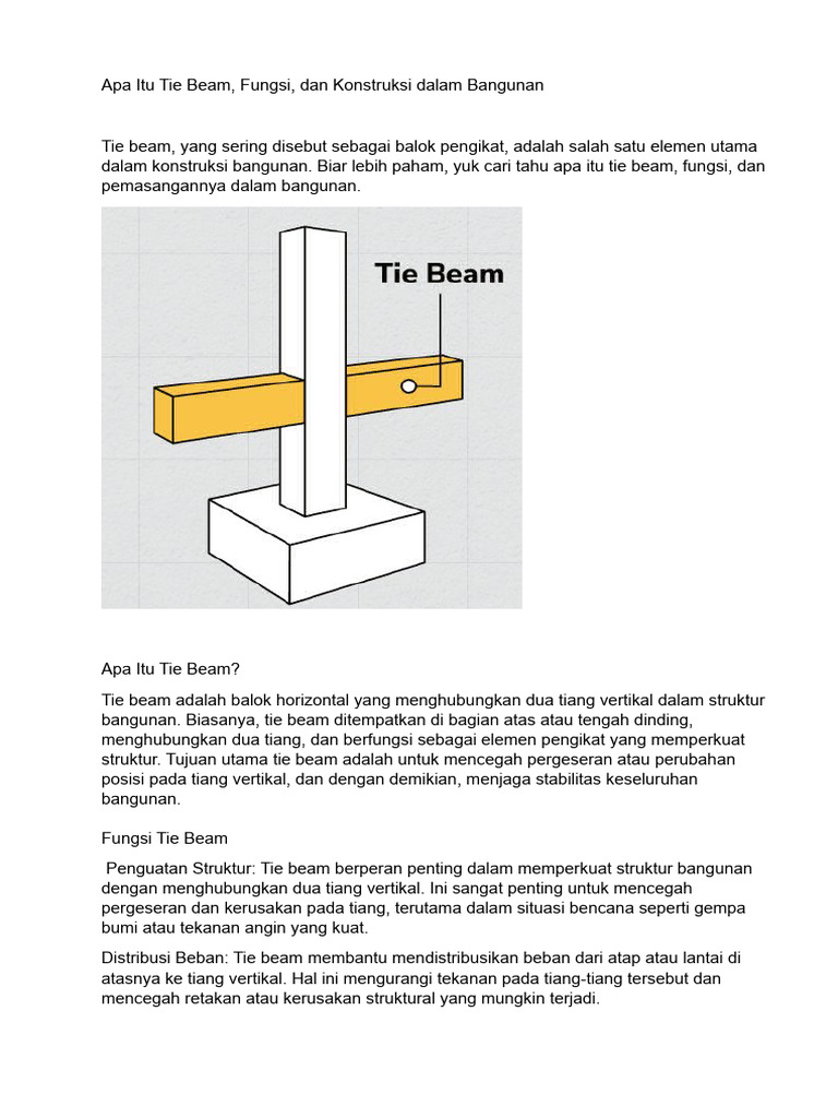 Tie Beam | PDF