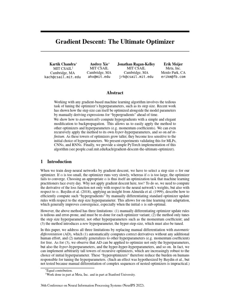4190 Gradient Descent The Ultimate | PDF | Artificial Neural Network | Cognitive Science