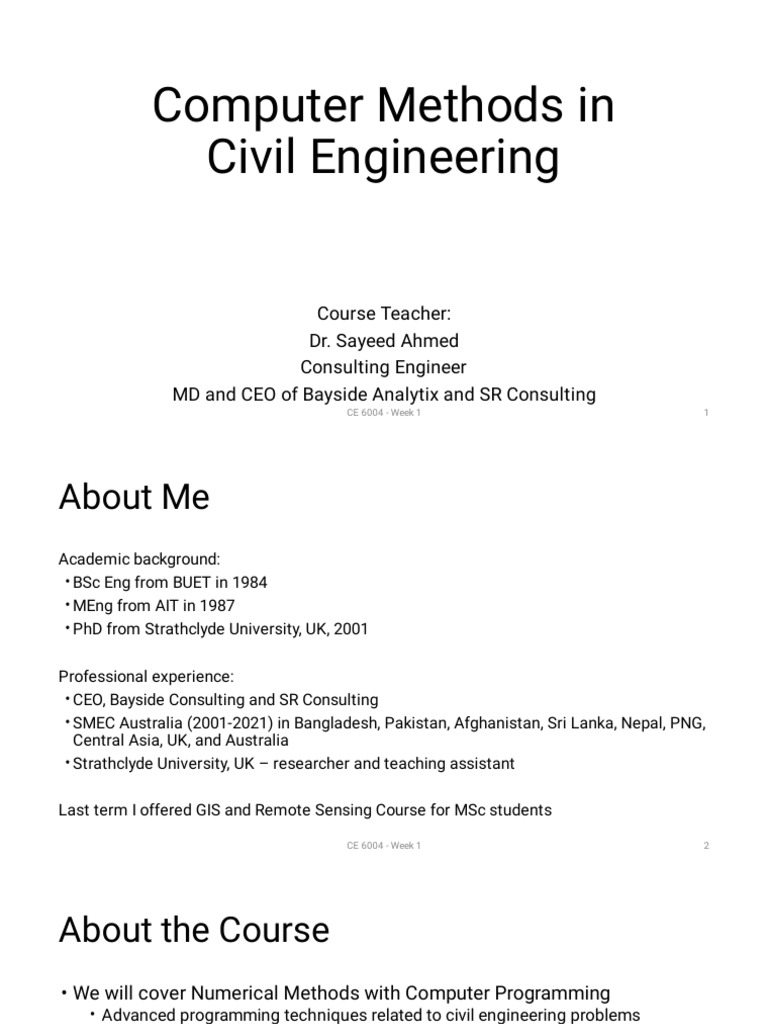 Numerical Methods for Civil Engineers | PDF | Numerical Analysis ...