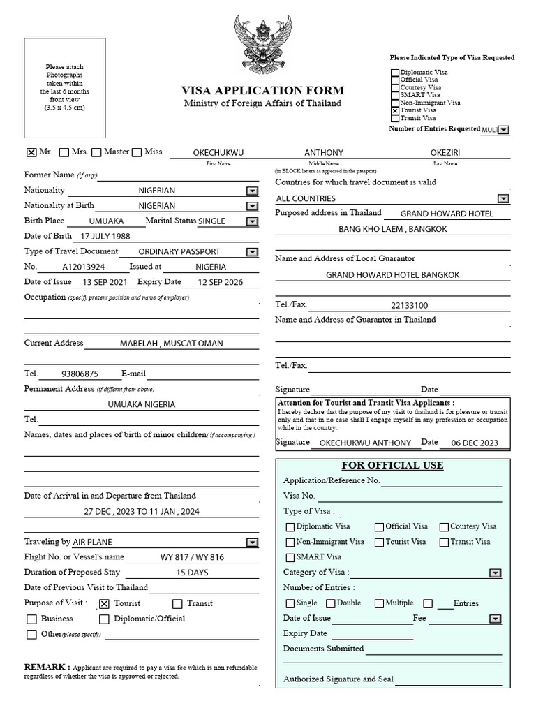 Visa - Application PRINT | PDF | Travel Visa | Passport
