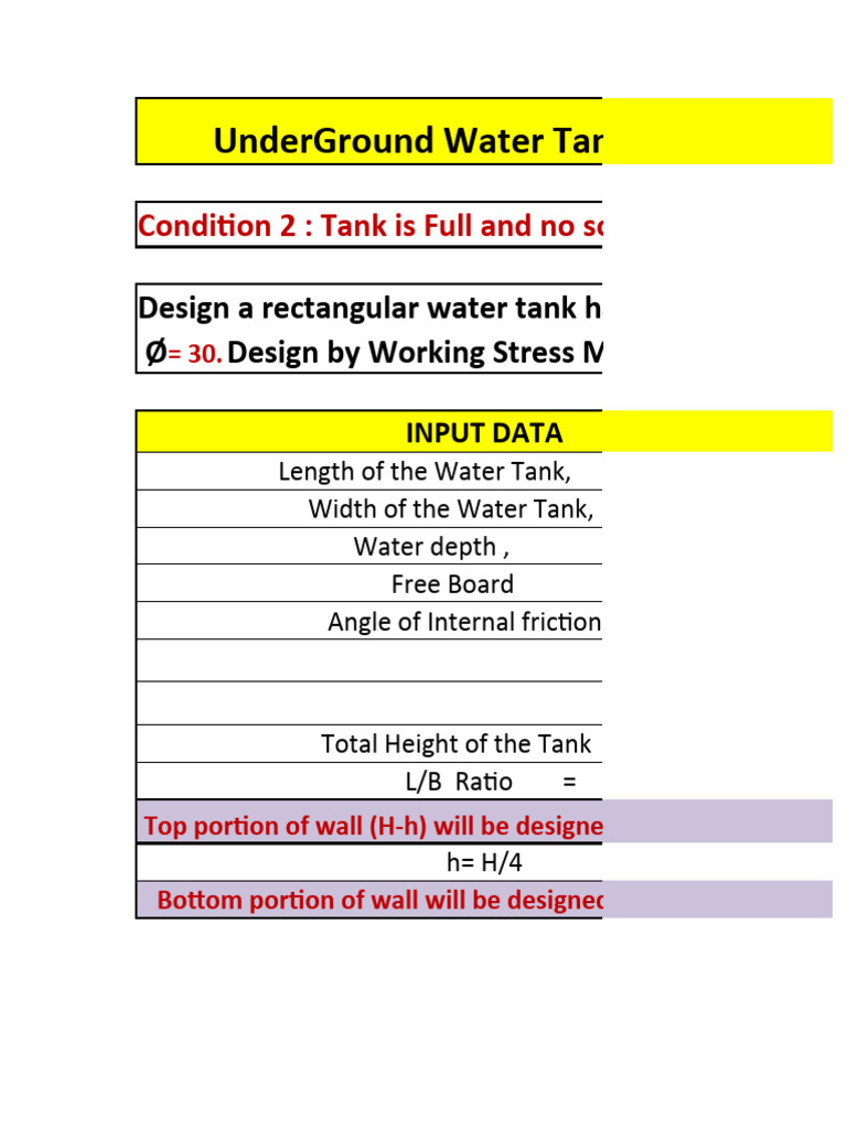 Rectangular Water Tank Design Guide | PDF | Mechanics | Continuum Mechanics