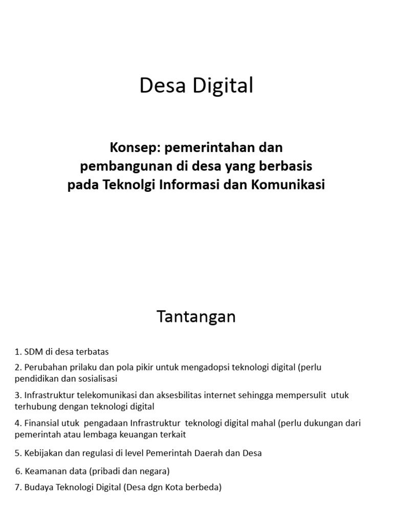 Presentasi Desa Digital | PDF