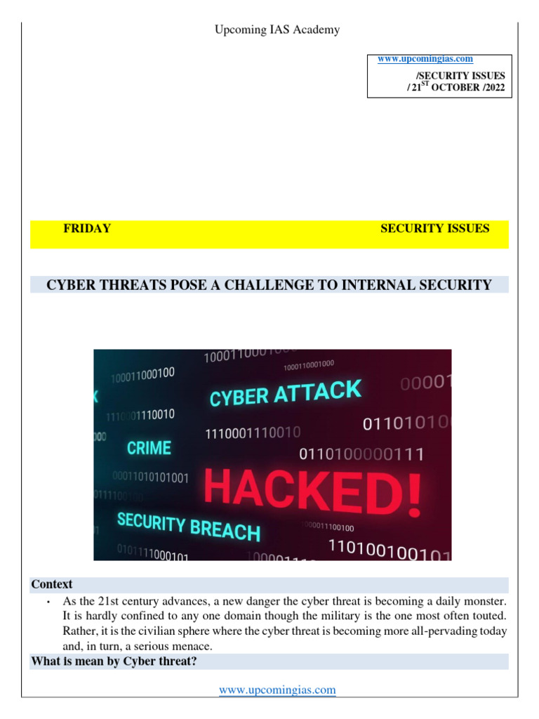 Cyber Security | PDF | Security | Computer Security