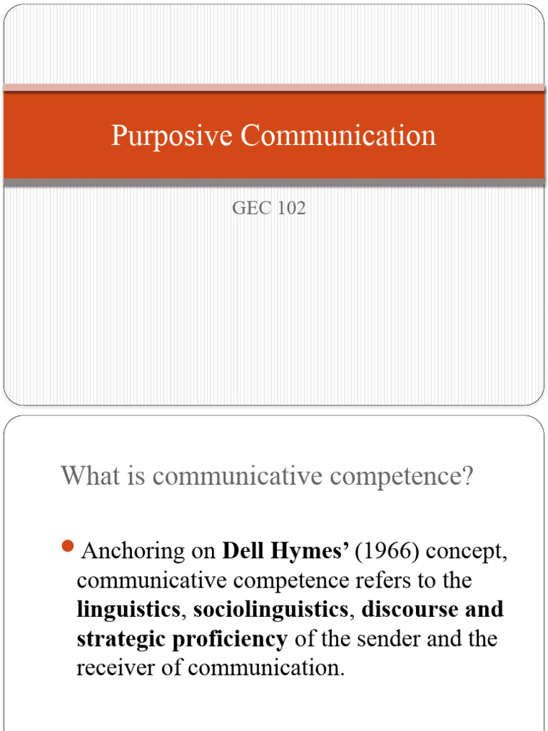 Purposive Communication | Download Free PDF | Nonverbal Communication | Sociolinguistics