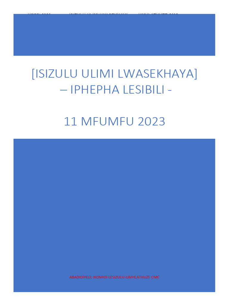 Usimi 11 Mfumfu 2023 Document | PDF