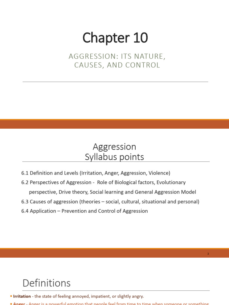 Aggression 2023_organized | PDF | Aggression | Anger