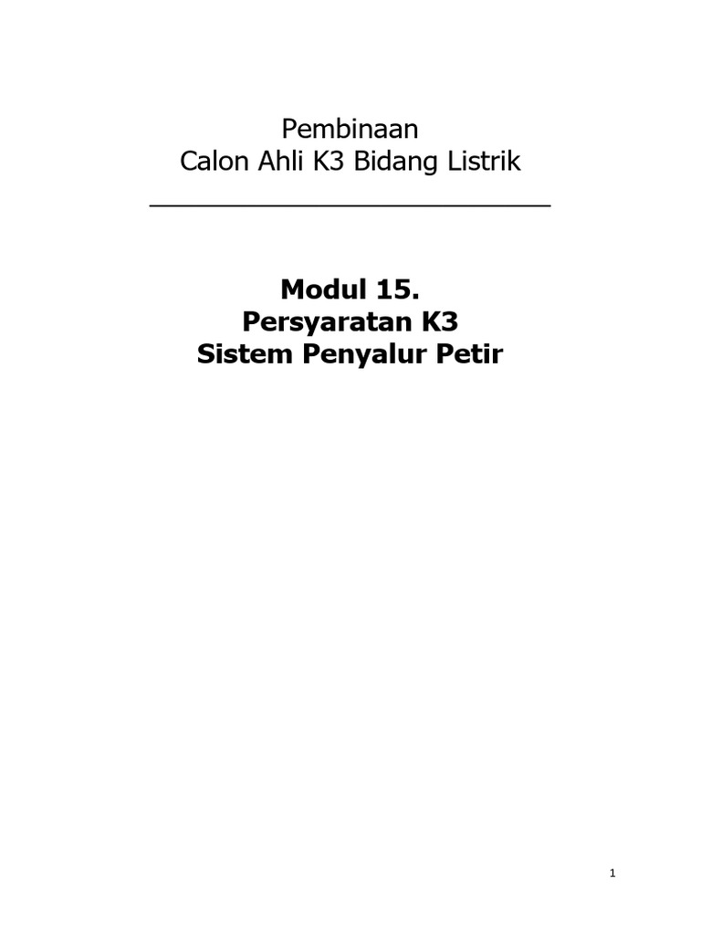 Modul - 15 Persy K3 Petir | PDF