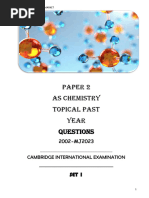 IGCSE Chemistry (0620) Paper 2: Topical Past Paper Questions Workbook ...