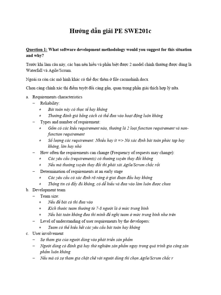 Hướng dẫn PE SWE201c | PDF