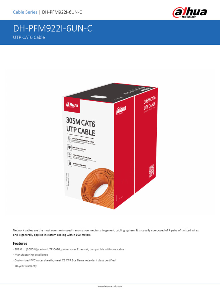 CAT6 Cable Specs for Installers | PDF | Insulator (Electricity ...