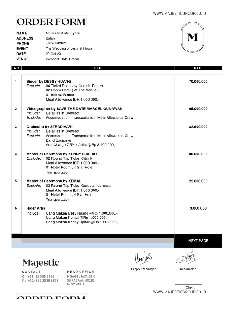 Order Form Final | PDF | Indonesia | Civil Aviation