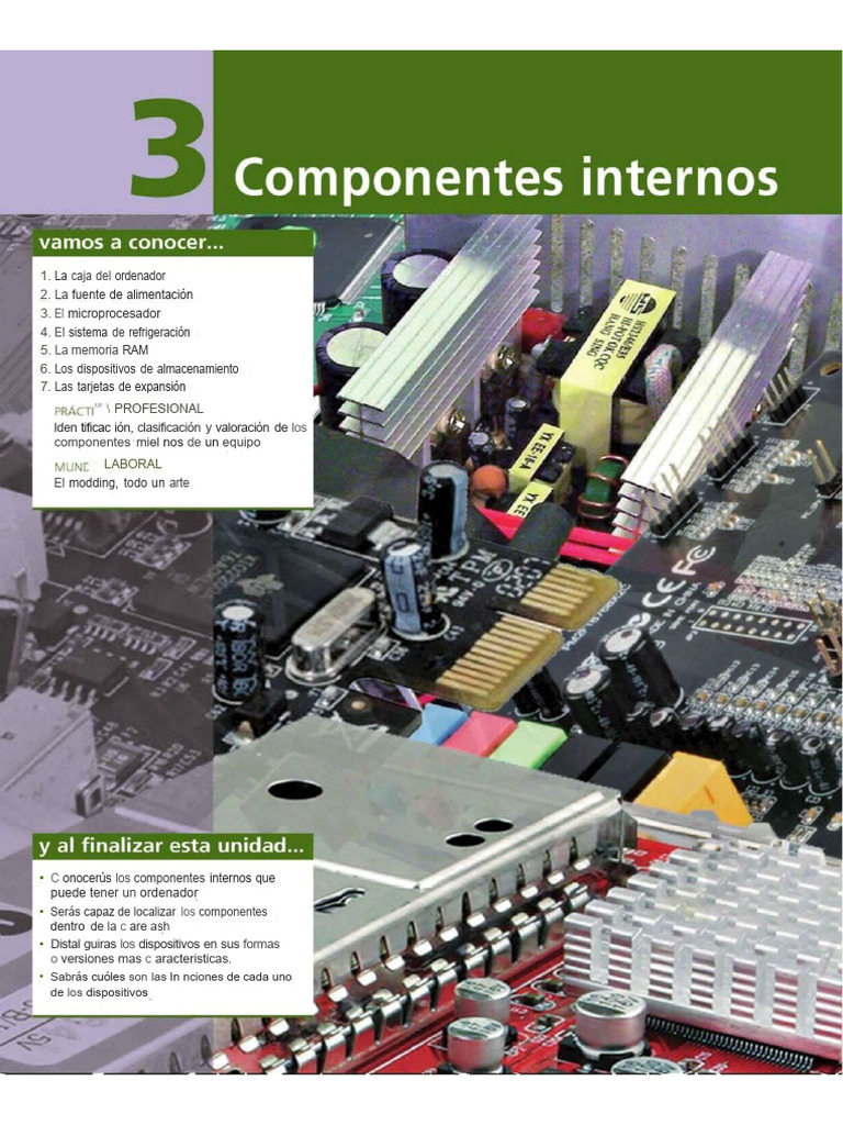 Componentes Esenciales de un Ordenador | PDF | Microprocesador | Unidad ...
