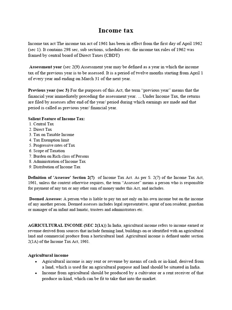 Income Tax Act | PDF | Taxes | Income