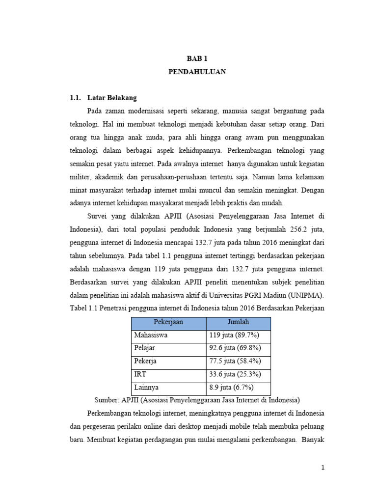 Pengaruh E-commerce pada Mahasiswa | PDF