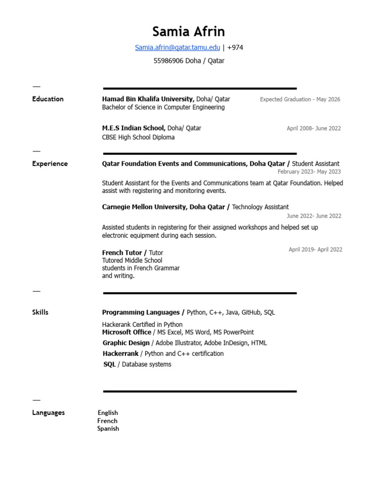 Samia Afrin: Education | PDF | Business | Computers