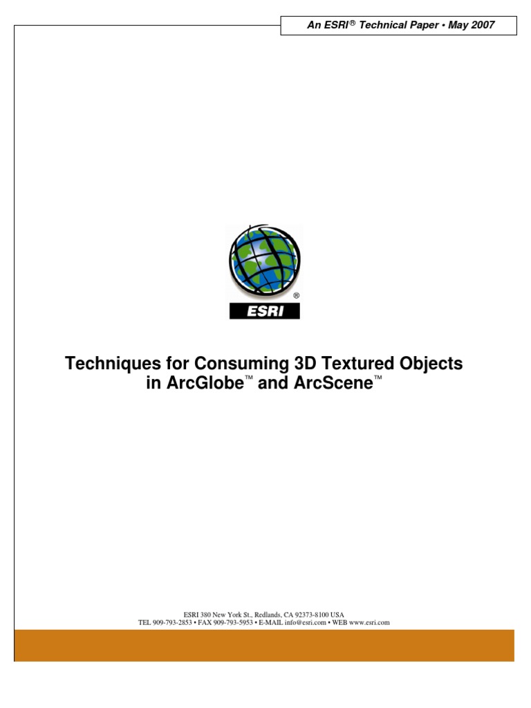 Techniques For 3D Textured Objects in ArcGlobe and ArcScene | Download Free PDF | Texture ...