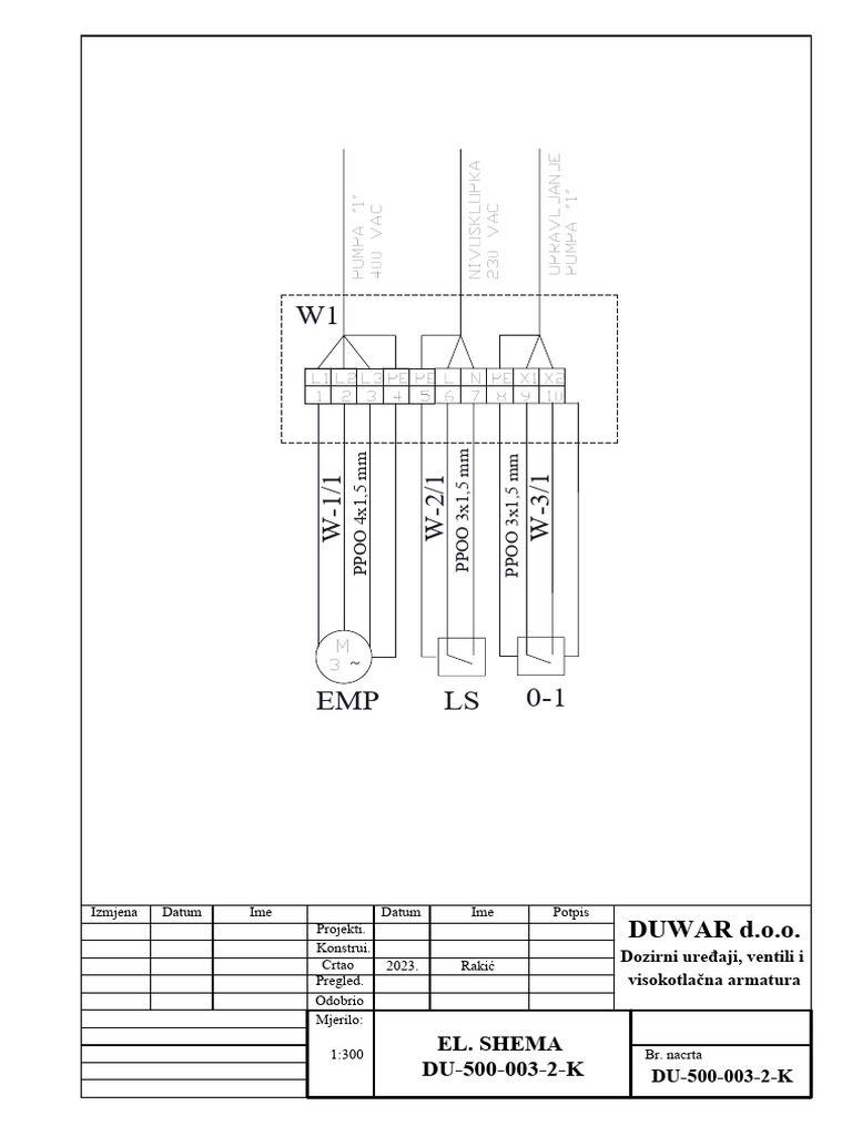 El. Shema DU-1000-003-2-K | PDF