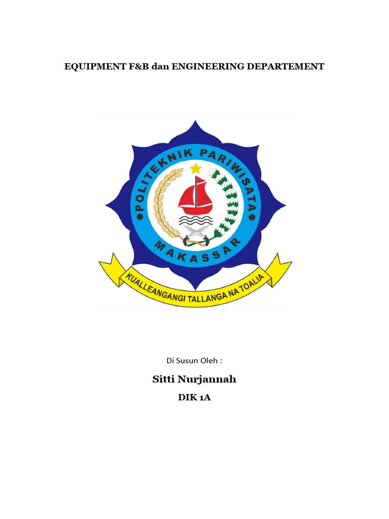 Makalah Pariwisata Macam-Macam Alat F & B Dan Engineering Hotel | PDF