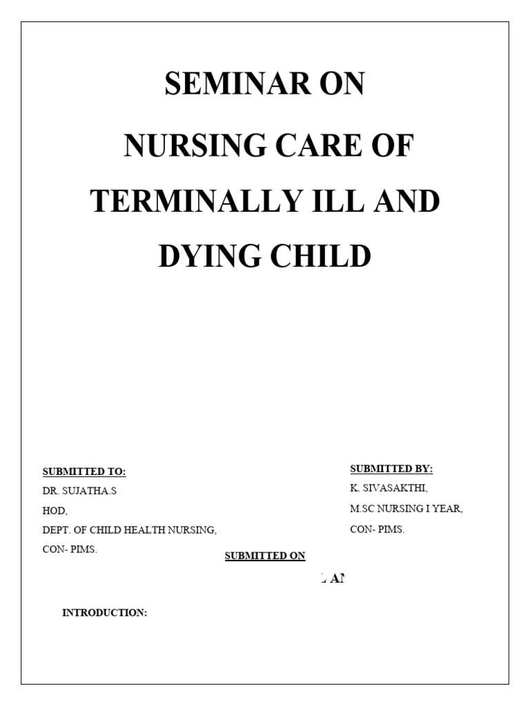 Terminally Ill | PDF | Terminal Illness | Suffering