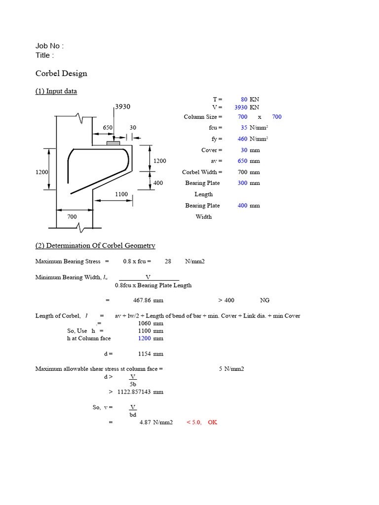 Corbel Design | PDF | Materials Science | Materials
