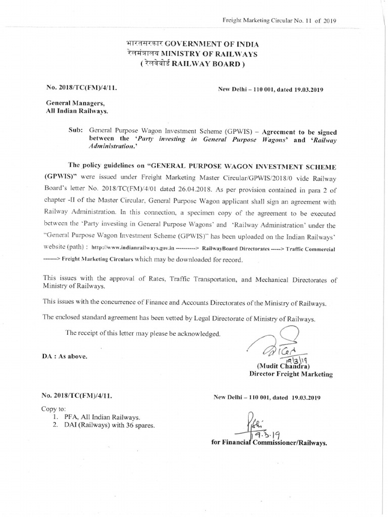 GPWIS Agreement 2019 | PDF