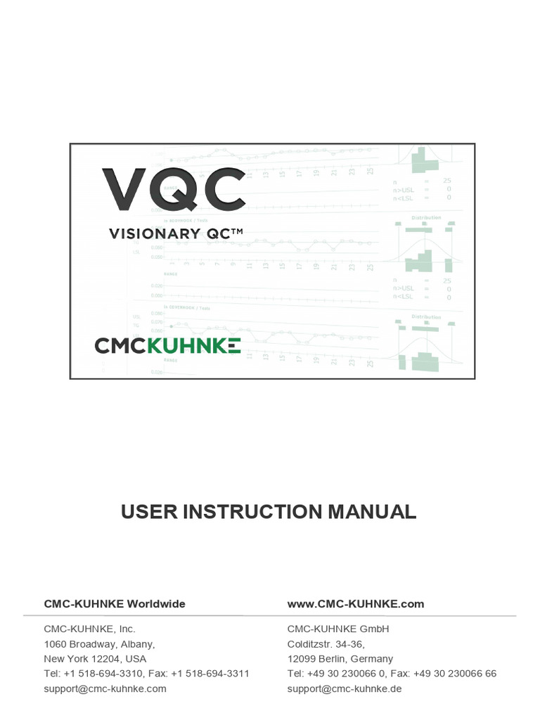 CMC-KUHNKE Visionary QC Manual | PDF | Databases | Installation (Computer Programs)