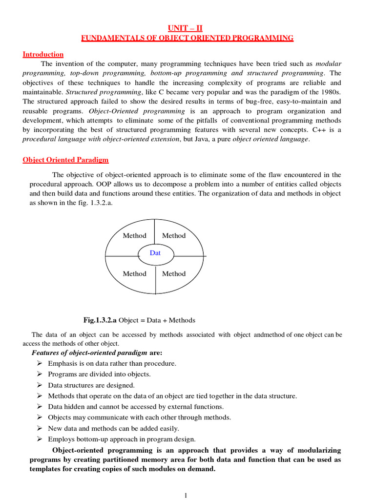 B.Sc-III NEP JAVA UNIT-2 | PDF | Programming | Constructor (Object ...