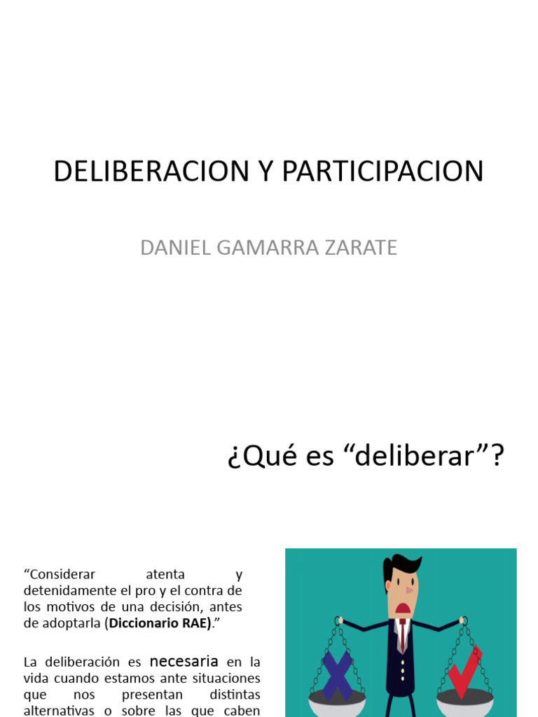 Deliberacion y Participacion | PDF | Complejidad | Democracia