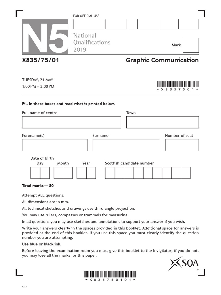 N5 Graphic-Communication QP 2019 | PDF | Infographics | Page Layout