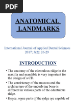 Anatomical Landmarks and Their Clinical Significance in Edentulous | PDF | Lip | Tongue