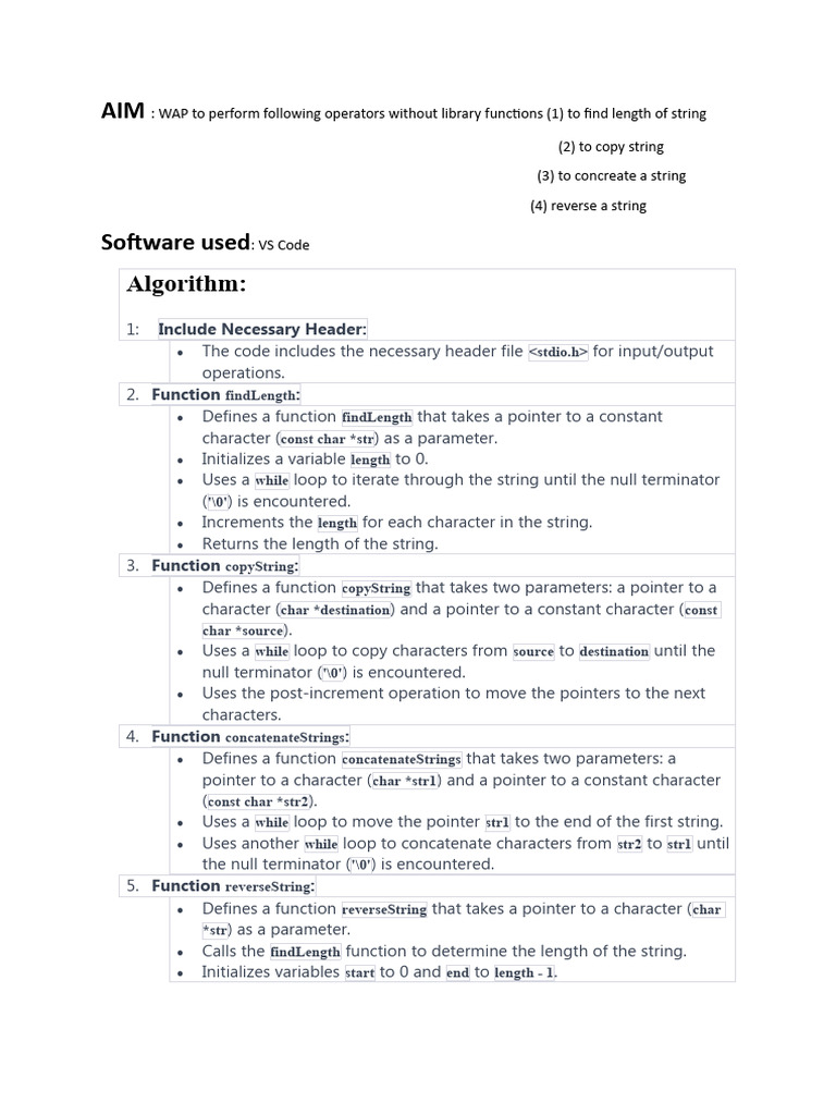 Reverse String Pdf String Computer Science Pointer Computer Programming