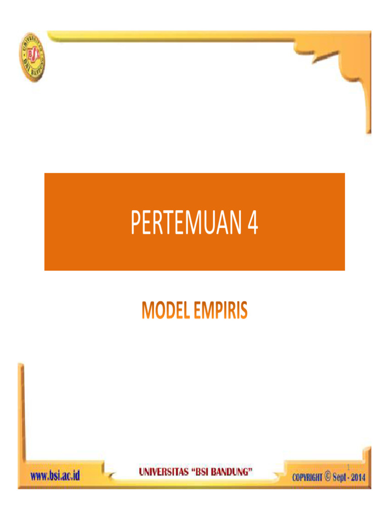 Model Empiris dan Variabel dalam Penelitian | PDF
