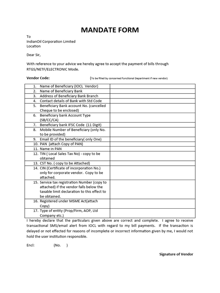 Bank mandate | PDF | Cheque | Banks